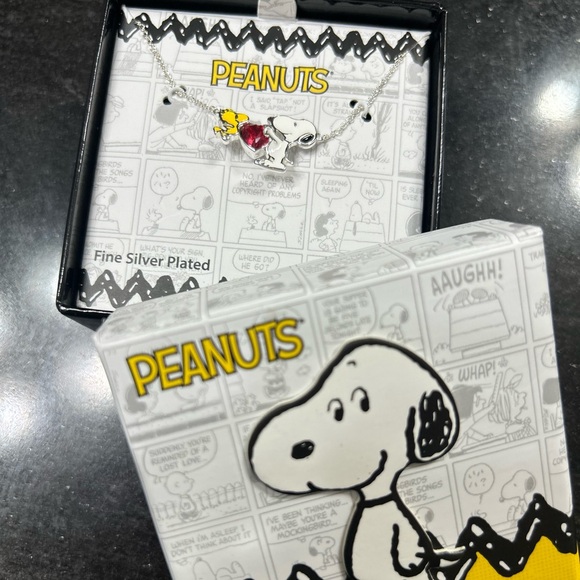 Peanuts | Jewelry | Peanuts Snoopy And Woodstock Silver Plated 8 Inch ...